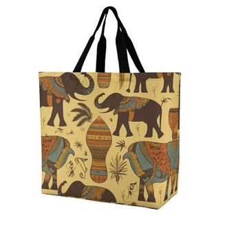 Generic &Eacute;l&eacute;phant DAfrique Sac Cabas R&eacute;utilisable Sacs Grand Sac Courses Pour Voyage Travail Gym