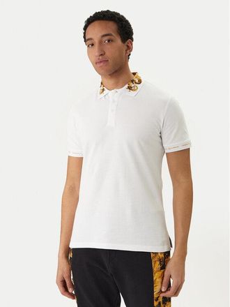 Versace Jeans Couture Poloshirt 80GAGT12 CJ01T Wei&szlig; Slim Fit