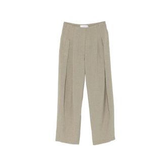 Iro Iro, Femme, Pantalons, Vert, Taille: 38 FR Sonja Wide-leg Pleated Pants
