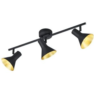Reality Plafonnier design, Plafonnier design Nina 3 Lampes Noir en Metal, TRIO