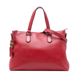 Gucci Sac cabas en cuir pr&eacute;-poss&eacute;d&eacute; - Femme - Pre-owned - Rouge - Taille: ONE Size