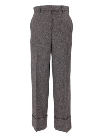 Thom Browne pantalon &agrave; taille ceintur&eacute;e - Gris