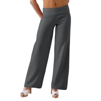 Generic Pantalon de surv&ecirc;tement &agrave; jambe large pour femme, pantalon de yoga taille basse pliable, GY1., L