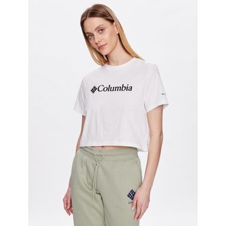 Columbia T-Shirt North Casades 1930051 Wei&szlig; Cropped Fit