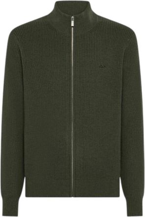 Sun 68 Homme, Pulls, Vert, Taille: XL Zip Cardigan