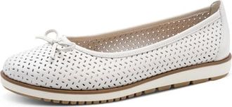 Tamaris Femme 1-22121-42 Ballerines, Cuir Blanc, 40 EU