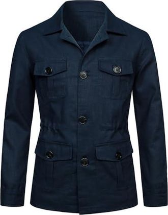 Generic Manteaux et vestes militaires pour homme de marque multi-poches rétro cargo vêtements dextérieur veste bomber de montagne manteaux de randonnée mantea