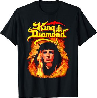 King Diamond Fatal Portrait T-Shirt, Unisex, Schwarz, S, Klassisch, Halbarm, Crew-Ausschnitt, Klein, Regular