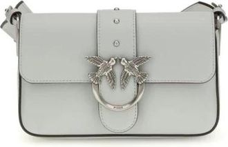 Pinko Pinko, Femme, Sacs, Gris, Taille: ONE Size Bos Taurus Shoulder Bag