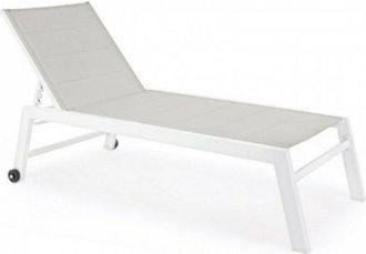 BIZZOTTO Bizzotto - Bain de soleil 65x200x102 cm en aluminium blanc - louna