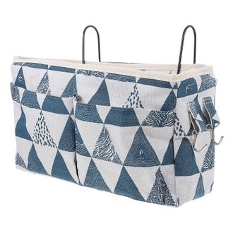 NUOBESTY DIYEAH Praktische Bett Aufbewahrungstasche aus Baumwoll leinen Vielseitiger Hängeorganizer für Studentenwohnheim und Schlafzimmer Kompakte Platzsparen