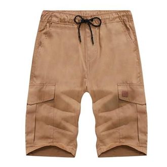 Generic Short court pour homme avec pantalon de loisirs uni pour lentra&icirc;nement et le jogging, kaki, XXL