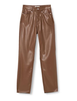 Only Damen Onlemily Hw St ANK Faux Leather PNT Noos, Dark Earth, XXS