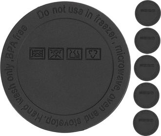 Holibanna 6stücke Antirutsch-Gummi-selbstklebend Für Tassen Schwarz Hitzebeständig Isoliert rutschfeste Gummi-becherböden Für Zuhause Büro