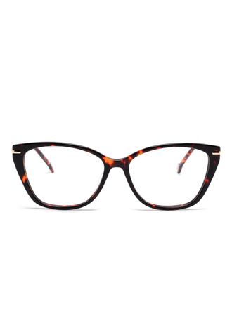 Carolina Herrera Brille mit Cat-Eye-Gestell - Braun