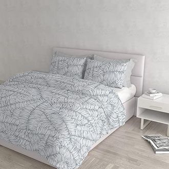 Italian Bed Linen Federbettbezug Baumwolle Athena, Doppelte, Jane BLU