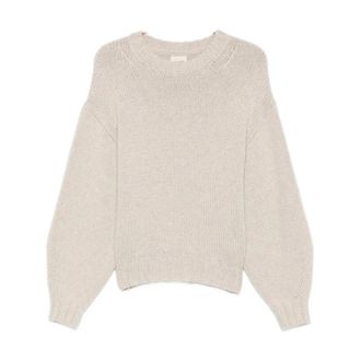 Khaite Pullover mit Rundhalsausschnitt aus Grobstrick - - Knitwear - Damen - Beige - S