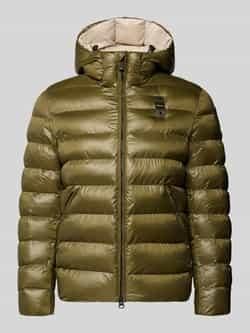 Blauer Steppjacke mit Zweiwege-Rei&szlig;verschluss Modell ADAMS