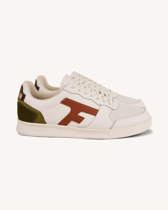 Faguo Baskets cr&egrave;me & rouille cuir & su&egrave;de - HAZEL