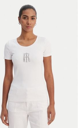 Fracomina T-Shirt FP26ST3001J42701 Wei&szlig; Slim Fit