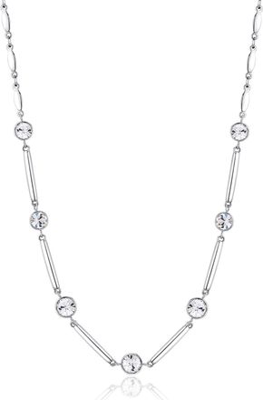 Brosway Damen Halskette AFFINITY aus Edelstahl mit Swarovski in der Farbe Silber mit Karabinerverschluss, Länge: 47 cm, BFF158