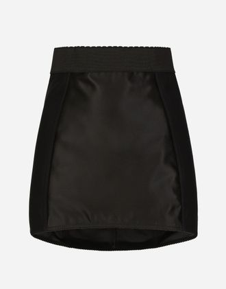 Dolce & Gabbana Minirock Im Miederdesign Aus Marquisette Und Spitze - Frau Röcke Schwarz 40