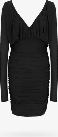 Saint Laurent Cupro dress with drapery - SAINT LAURENT - gender_Woman