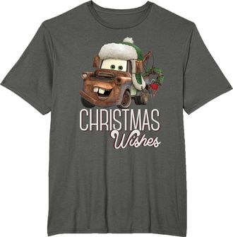 Disney Pixar Cars Tow Mater Weihnachten Wishes Portrait T-Shirt
