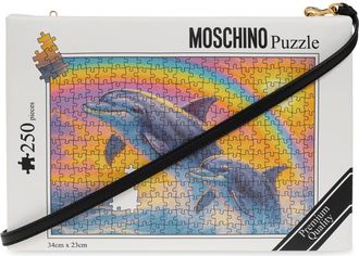 Moschino Sac Bo&icirc;te Puzzle en Cuir - Femme - Sacs - Multicolore - Taille: ONE Size