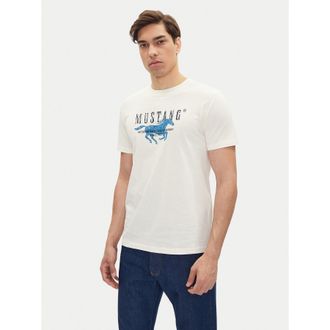 Mustang Jeans Mustang T-Shirt Austin 1016484 Weiß Regular Fit