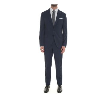 Paoloni Klassischer 2-Knopfanzug mit Seitenschlitzen - - Suits - Herren - Blau - XL
