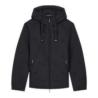 Emporio Armani Nylon Hooded Jacket - - Jackets - Herren - Schwarzk - L