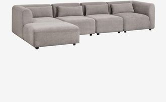 Sklum 4-teiliges modulares Sofa mit Fogler-Pouf