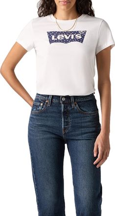 Levi's The Perfect Tee Maya Fuzzy Dot Bw Fill B