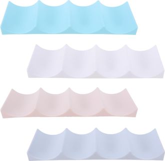 Angoily 4 St&uuml;ck 4 St&uuml;ck Stapelbares Kunststoff Weinregal und Getr&auml;nkedosenhalter f&uuml;r K&uuml;hlschrank K&uuml;chenarbeitsplatte Speisekammer Platzsparender Dosenorganize