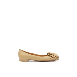 Kazar Beige flache Pumps mit Blume - - Shoes - Damen - Beige - 41 EU