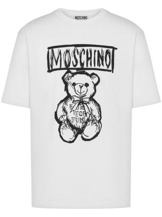Moschino t-shirt à motif dourson - Blanc