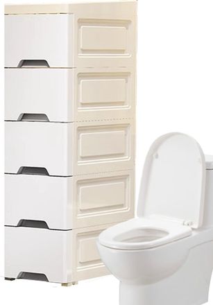 Generic Badezimmer-Organizer - hohe K&uuml;chenregal, mobiler Schrank | Vertikale Aufbewahrung mit Rollen f&uuml;r Wohnung, Miete, Wohnheim, Schlafzimmer, Waschk&uuml;che, K