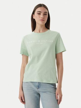 Tommy Hilfiger T-Shirt WW0WW40276 Gr&uuml;n Regular Fit
