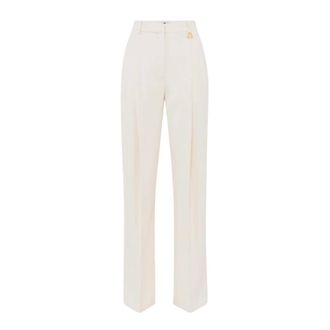 Elisabetta Franchi Femme, Pantalons, Jaune, Taille: 38 FR Pantalon Large