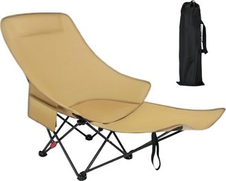 Generico Klappstuhl f&uuml;r den Au&szlig;enbereich, tragbarer Sitz, verstellbare Fu&szlig;st&uuml;tze mit Fu&szlig;st&uuml;tze und hoher R&uuml;ckenlehne, f&uuml;r, Garten, Terrasse, Outdoor, Rasen, Pi