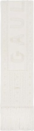 Jean Paul Gaultier Gestrickter Je Taime Schal mit Fransen - Weiß