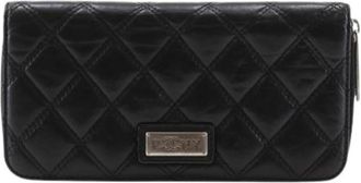 Chanel Portefeuille long Matelasse (&agrave; deux volets) Pre-owned - Femme - Pre-owned - Noir - Taille: ONE Size