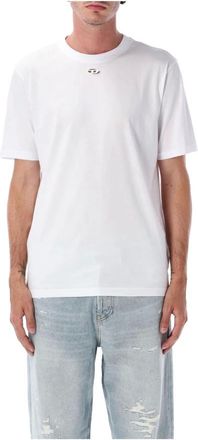 Diesel Homme, Tops, Blanc, Taille: L Graphic Print Crew Neck T-Shirt