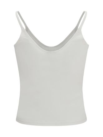 Tom Ford Micro-Rib Silk Jersey Tank Top - White