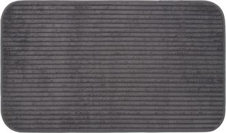 Gözze Rutschfester Weicher Badeteppich, 100% Polyester, 60 x 100 cm - Anthrazit