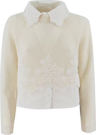 Ermanno Scervino Damen, Strickwaren, Beige, SGr&ouml;&szlig;e