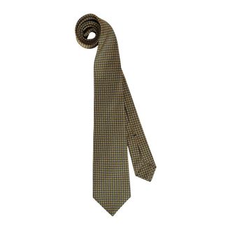 Kiton Homme, Accessoires, Vert, Taille: ONE Size Cravate en soie &agrave; motifs