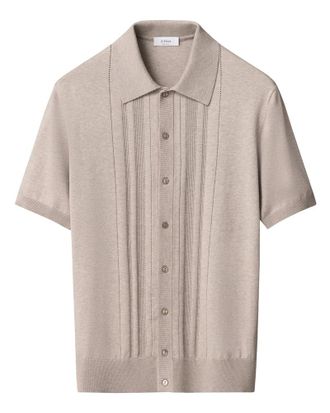 Eton Durchgekn&ouml;pftes Strick-Poloshirt mit Streifenakzenten in