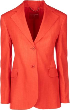 Ermanno Scervino Femme, Vestes, Rouge, Taille: 38 FR Blazer &agrave; Poches &agrave; Rabat